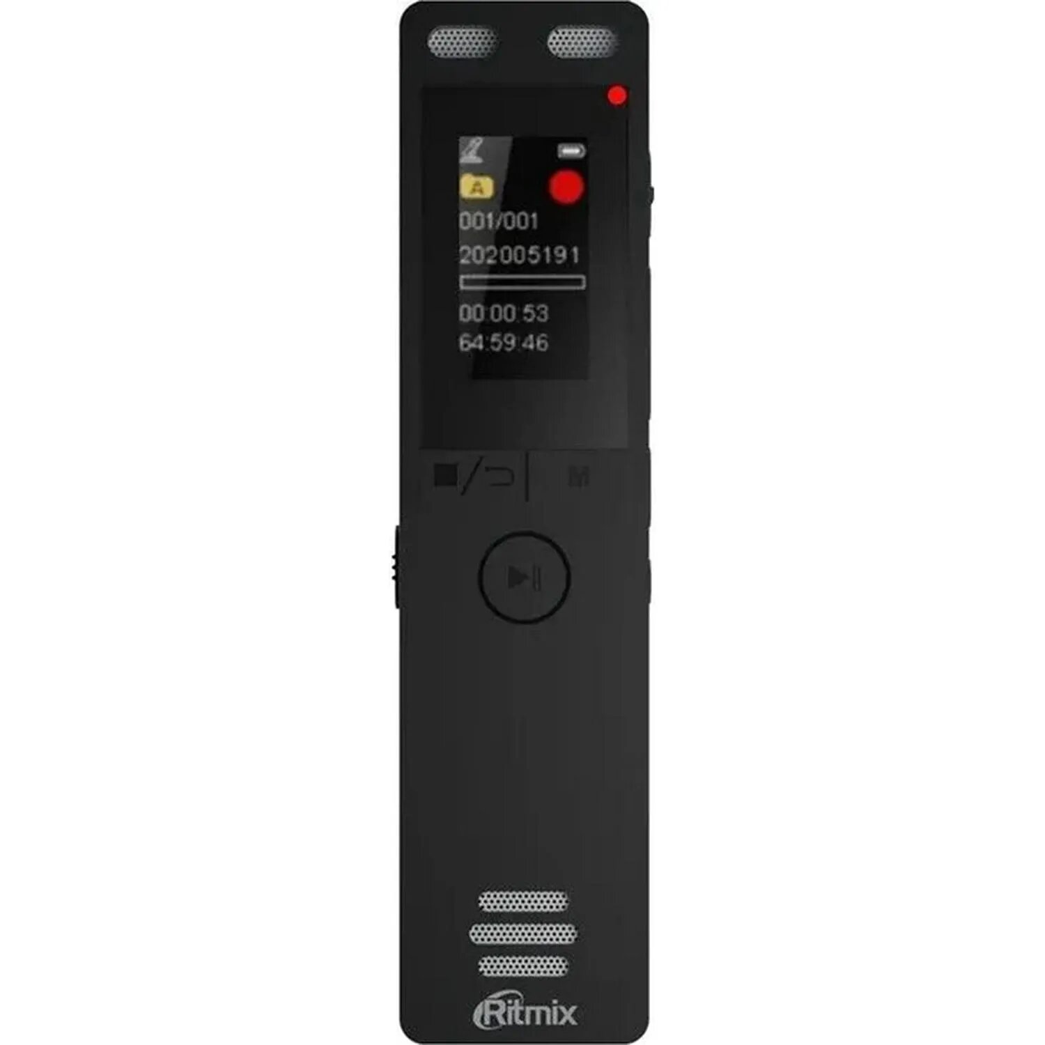 Диктофон цифровой Ritmix RR-155 16Gb Black, MicroSD
