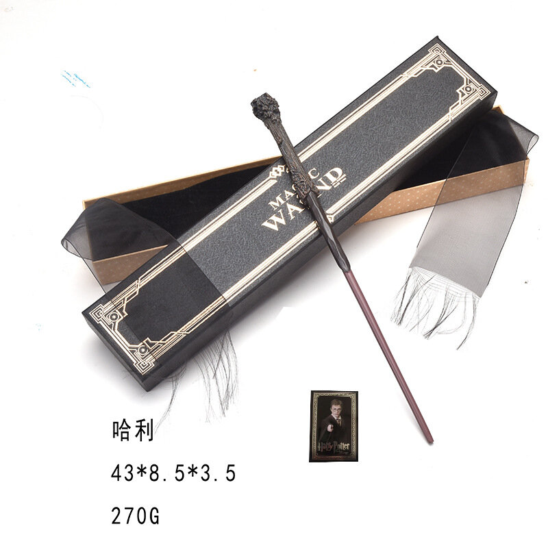 Волшебная палочка Гарри Поттера, волшебная палочка Гермионы, Дамблдора, Волан-де-Морта, Снейпа, с нержавеющим стальным сердечником, золотая коробка