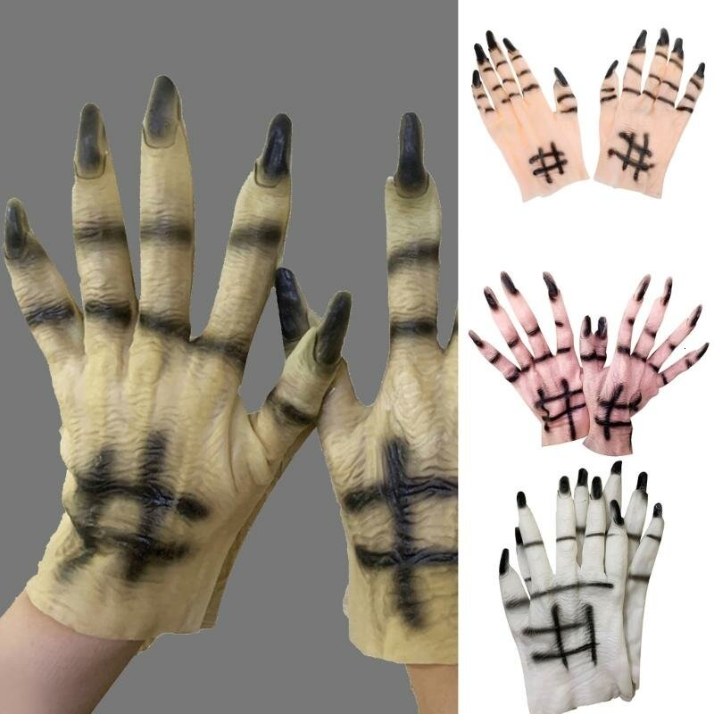 Перчатки Для Хэллоуина Ghost Gloves-Белые — фото 1