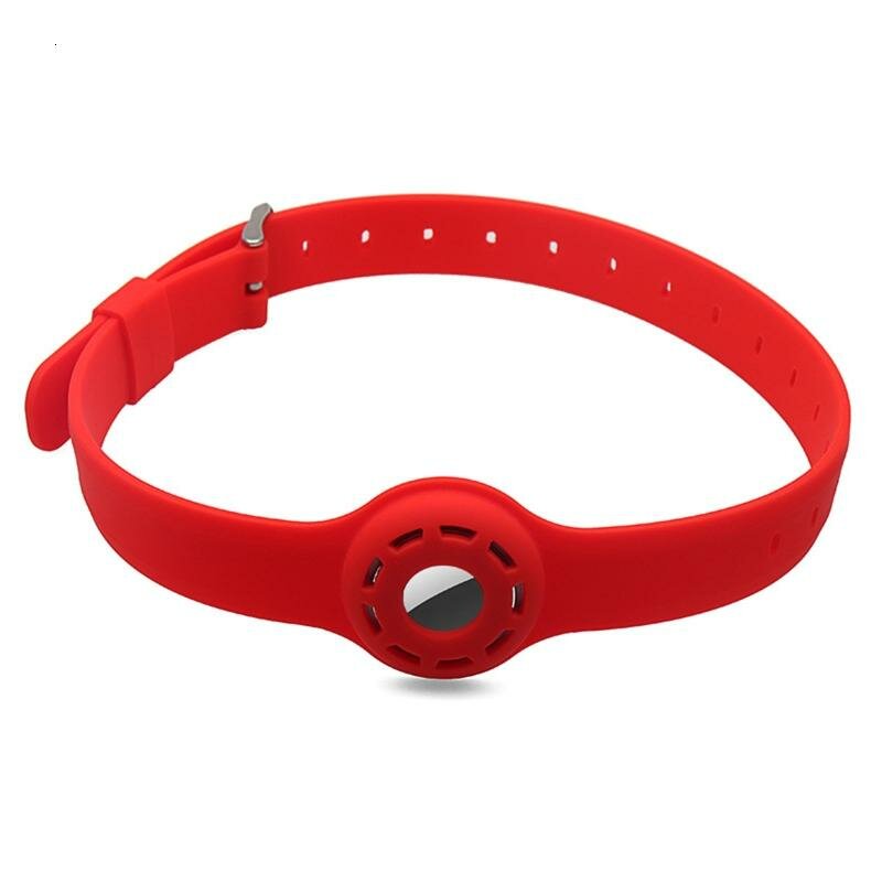 Силиконовый ошейник для GPS-трекера для кошек и мелких собак, красный