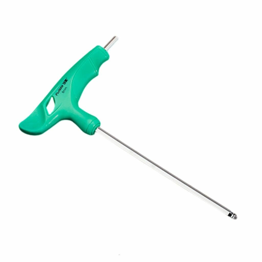 T-образный шестигранный ключ для автомобильных двигателей, сборки мебели и ремонта бытовой техники, 6mm - шаровая головка