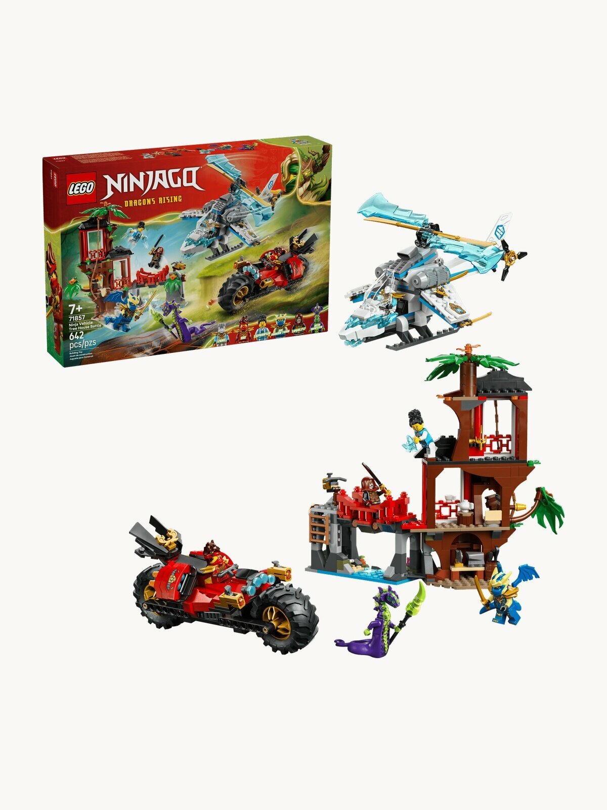 Конструктор LEGO Ninjago 71857 Битва за дом на дереве на машине ниндзя, 642 дет.