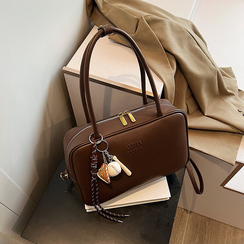 ⭐Горячая распродажа женской сумки, сумки для боулинга, сумки через плечо, PU, модная сумка Prettyzys, большая вместимость, оптовая сумка⭐