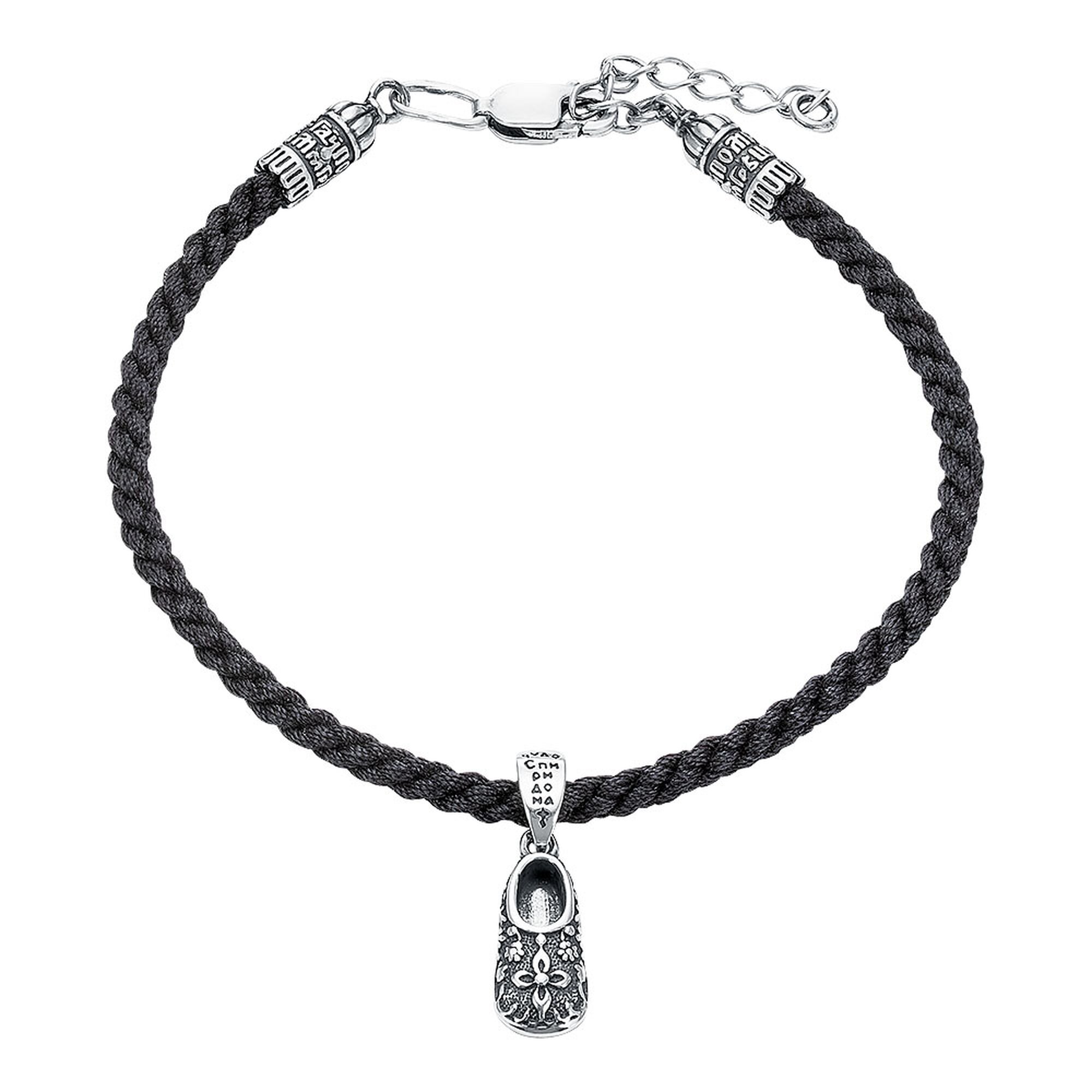 Браслет, серебро, 925 проба, чернение