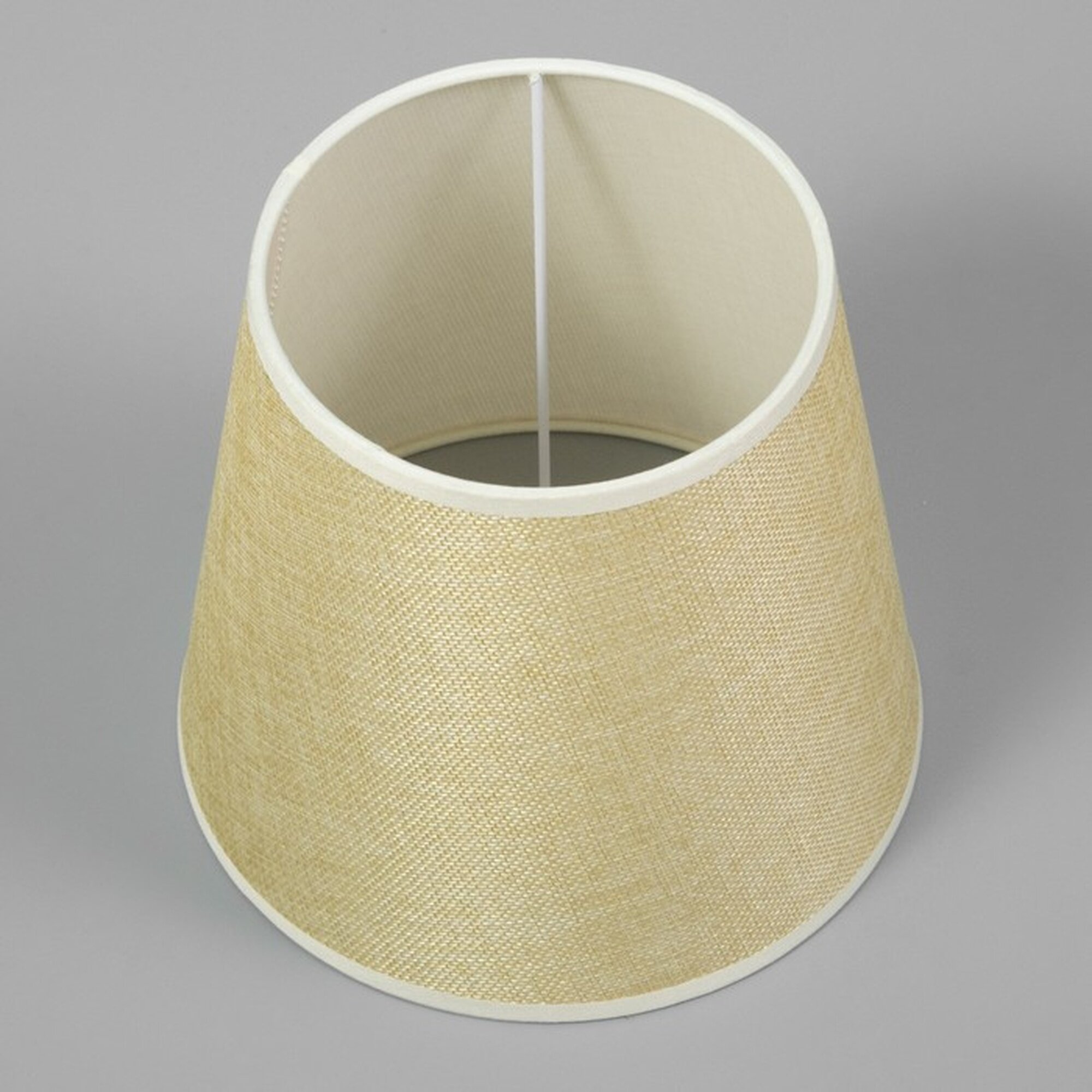 Абажур BayerLux, E27, песочный, настольный, металл, пластик, текстиль