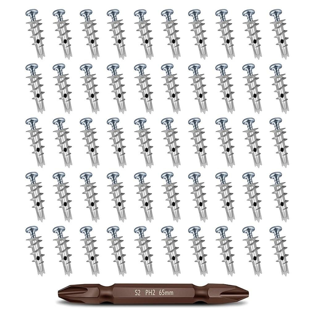 Металлические анкеры для гипсокартона с шурупами