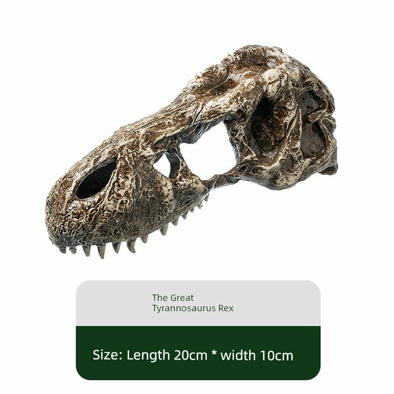 Декор для террариума для гекконов, ящериц и змей, пещера-убежище в виде черепа, товары для рептилий. Великий