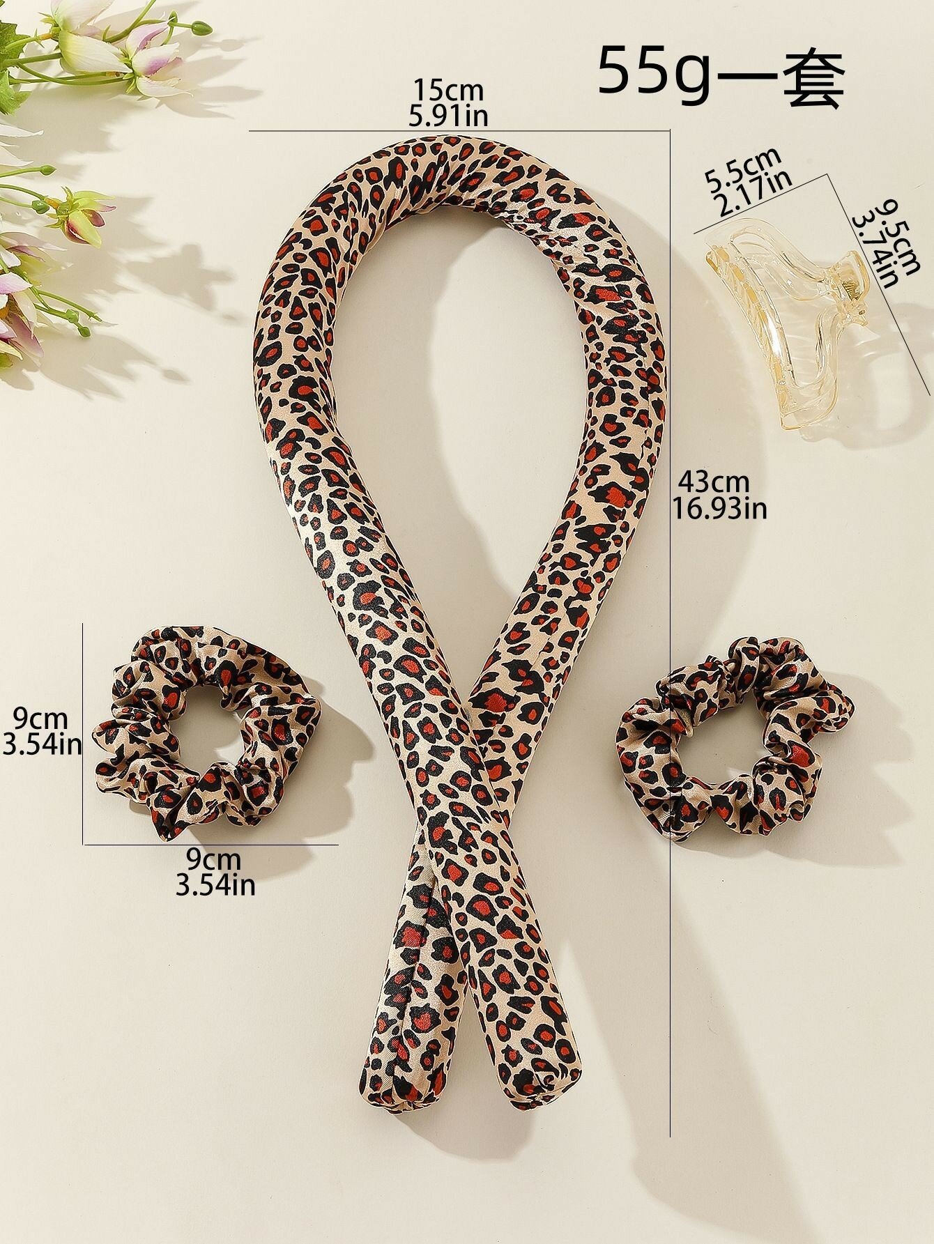 Горячие продажи безнагревательных бигуди из пены для сна с резинками для волос, ленивые бигуди для больших волн