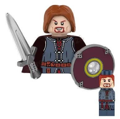 Лего MOC Lord of the Rings, орк, бордовый, 5022