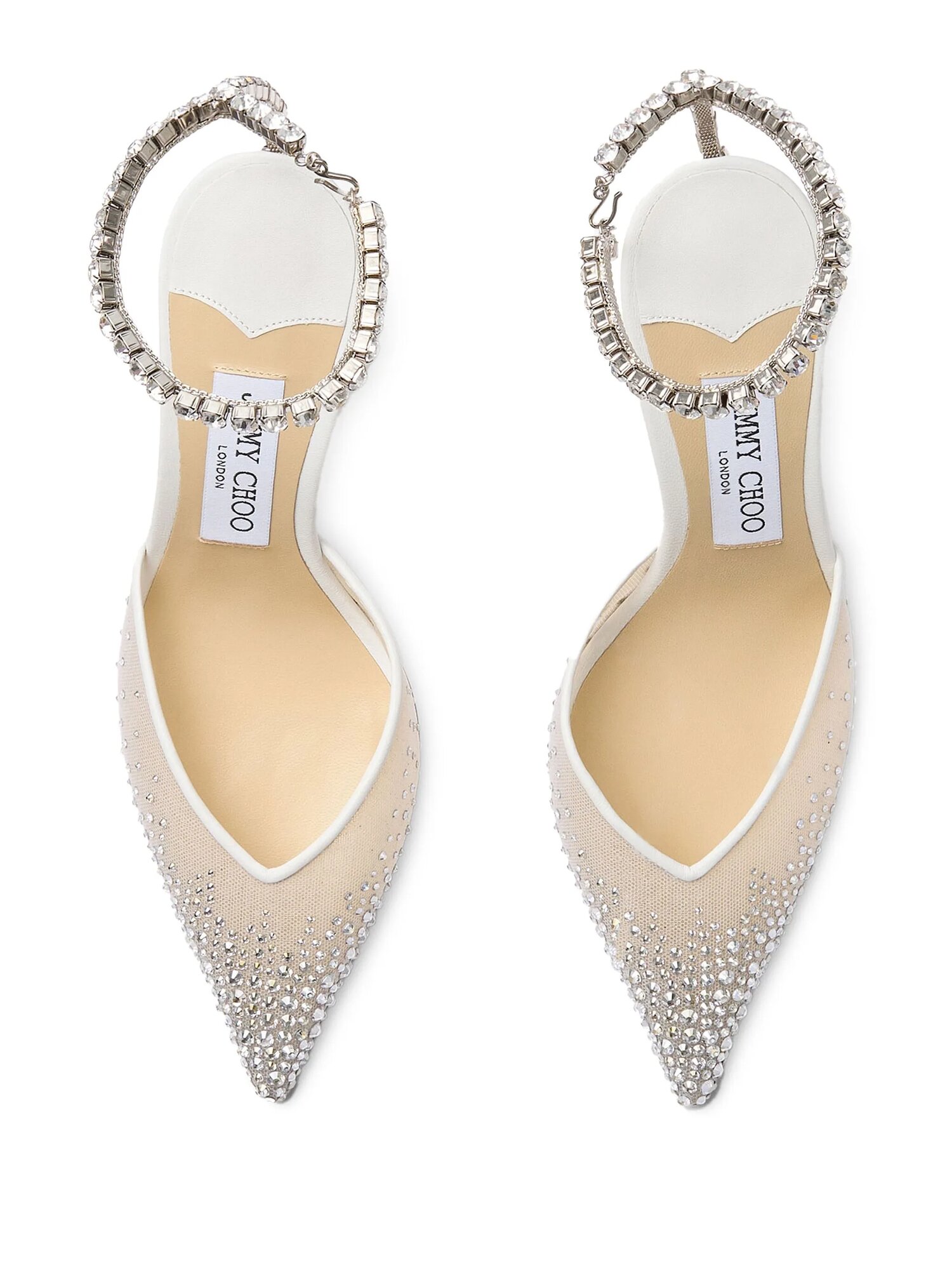 Туфли JIMMY CHOO Saeda 85, размер 40, white — фото 1
