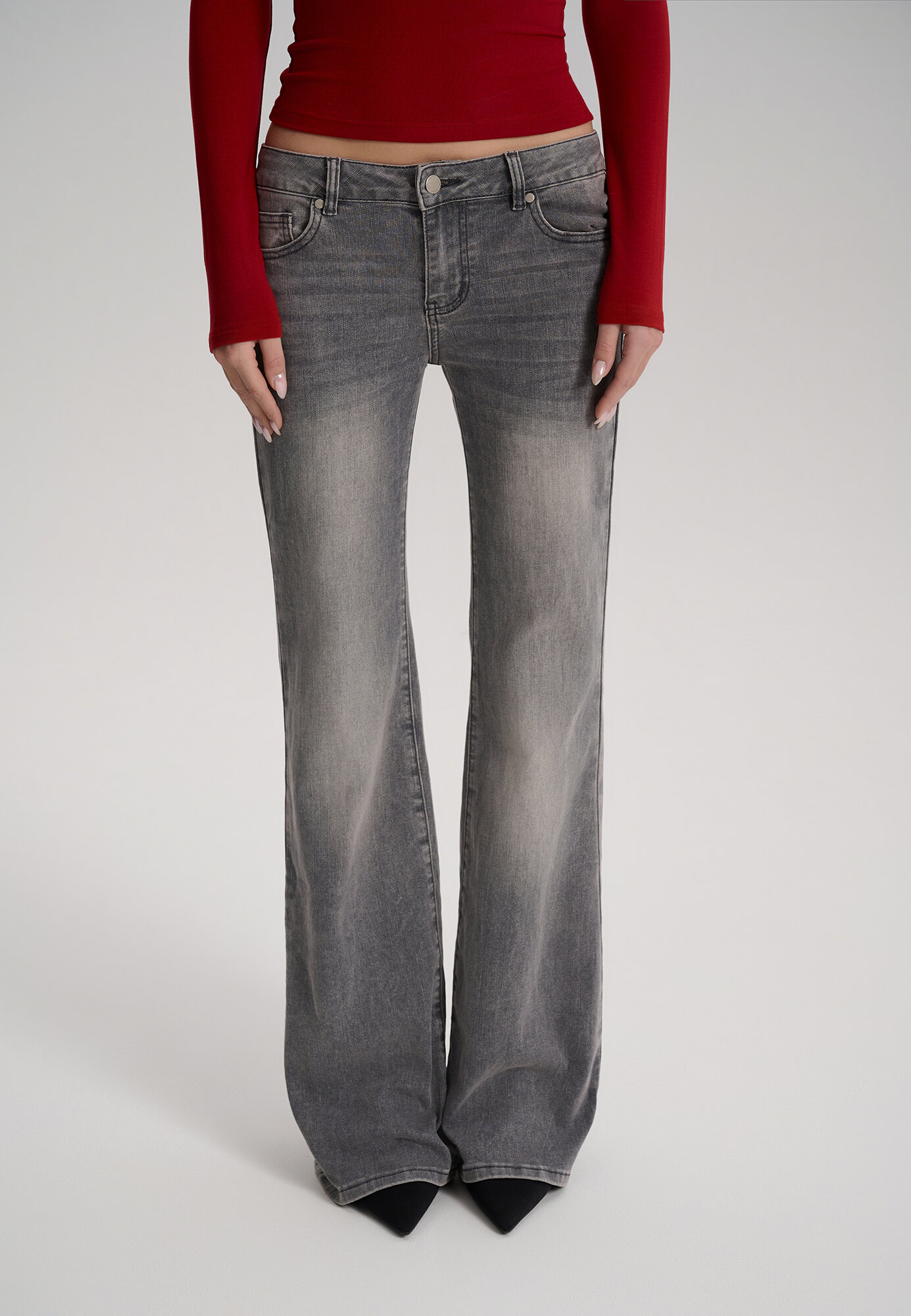 Джинсы клеш 