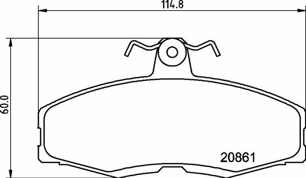 Колодки тормозные передние (4шт.) Mintex Арт. MDB1212 / SKODA Favorit