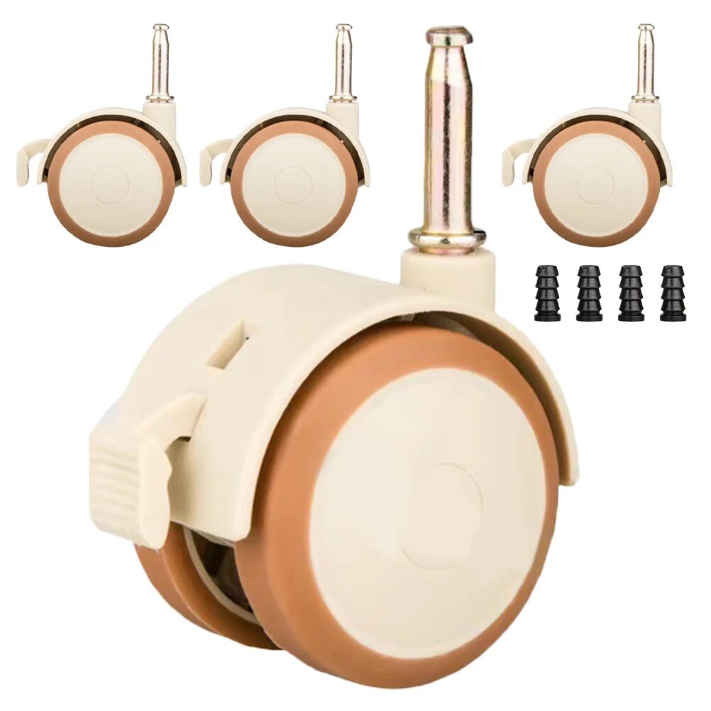 Бесшумные ролики для кроватки 4 шт.