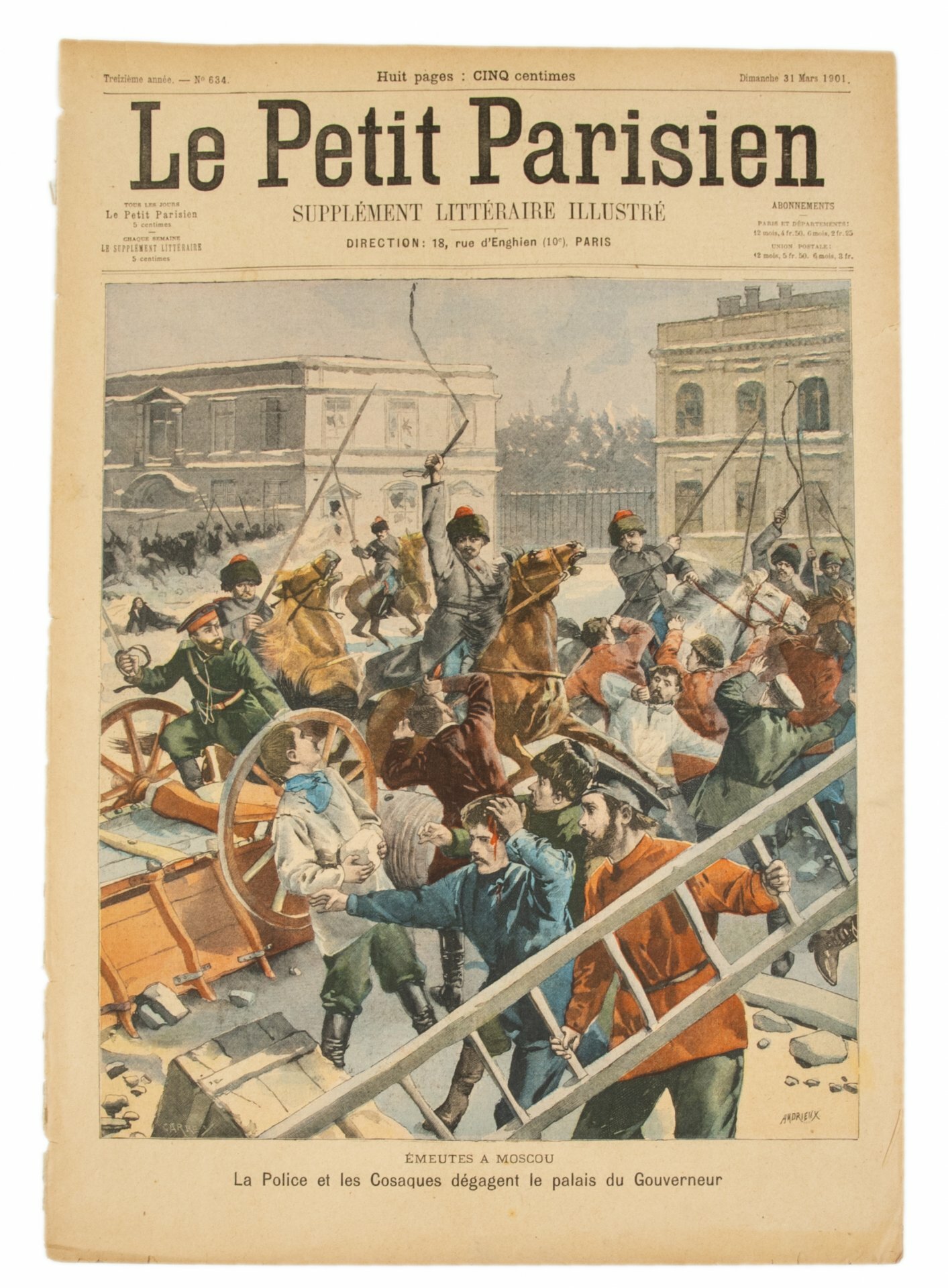 Газета "Le Petit Parisien" выпуск № 634 от 31 марта 1901