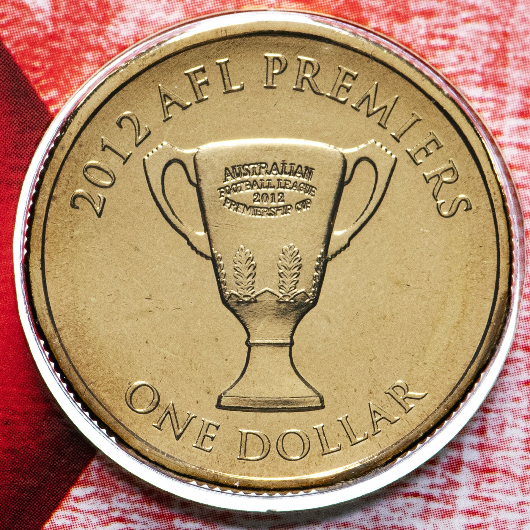 Австралия 1 доллар 2012 "Австралийская футбольная лига 2012" в конверте с маркой, Алюминиевая бронза, в сохранности UNC