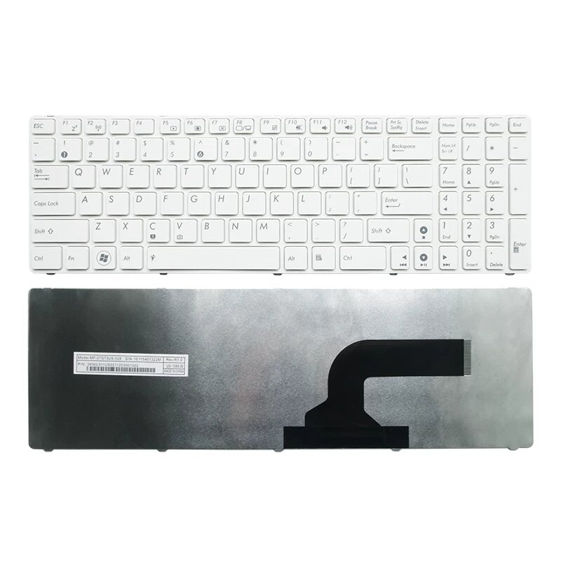Клавиатура RU подходит для ASUS N52 A52/J/JC N53/C/T/SM A53/S X54 X61S F50S (Белые/Шоколадные кейкапы)[Совершенно