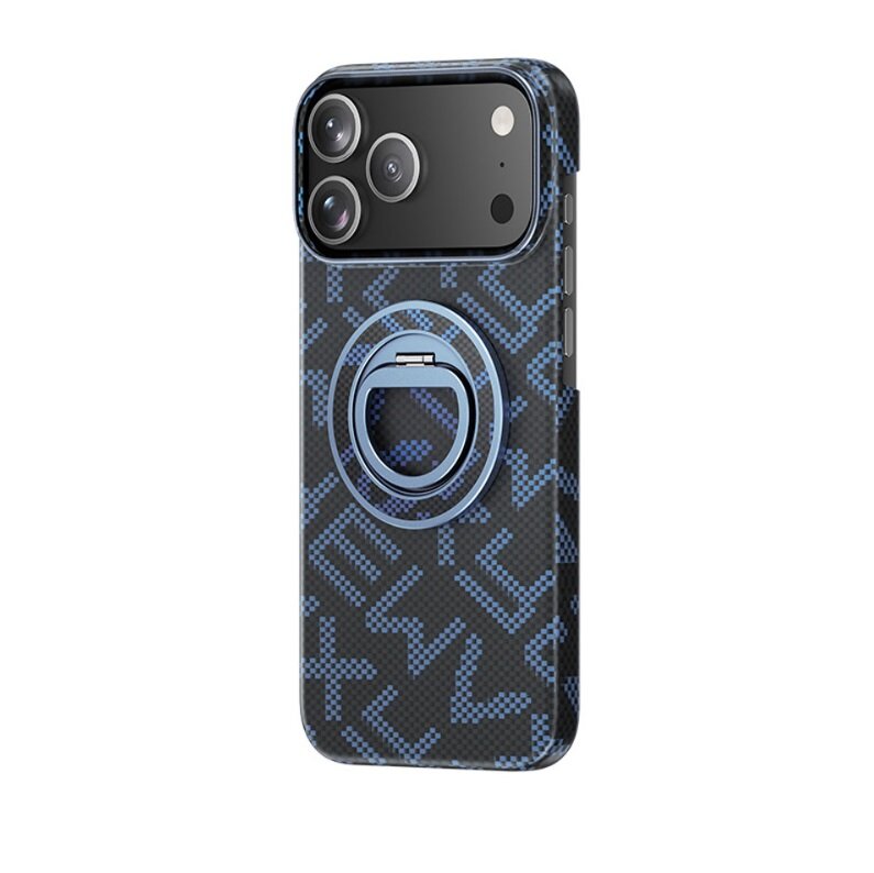 Чехол накладка для iPhone 17 Pro Max, Remax Exclusive Series Magnetic+ Кольцо с подставкой 360, 1.2 мм, Синий