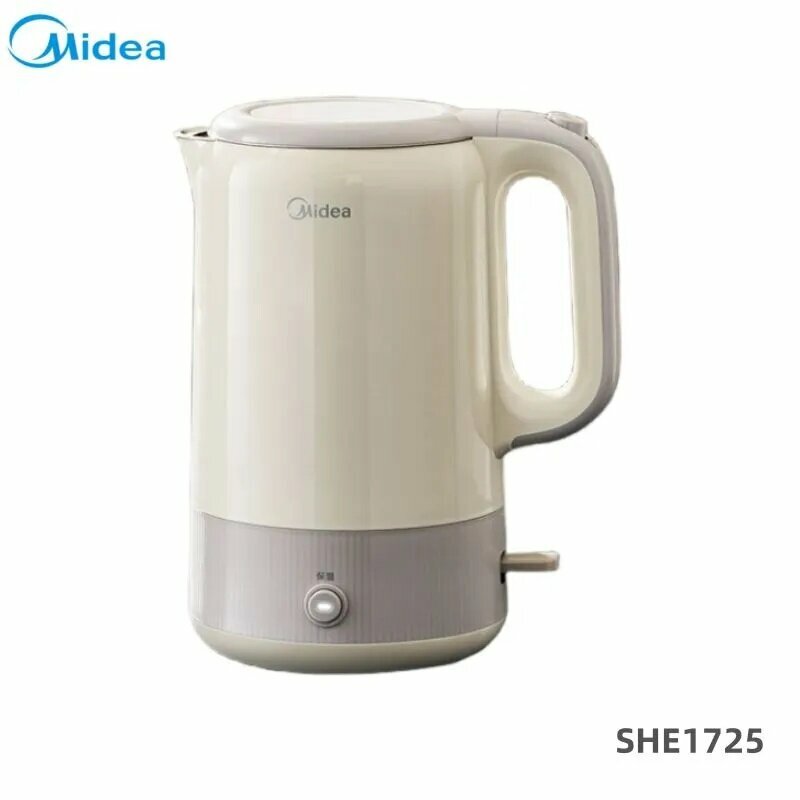 Midea Электрический чайник SHE1725, белый, бежевый