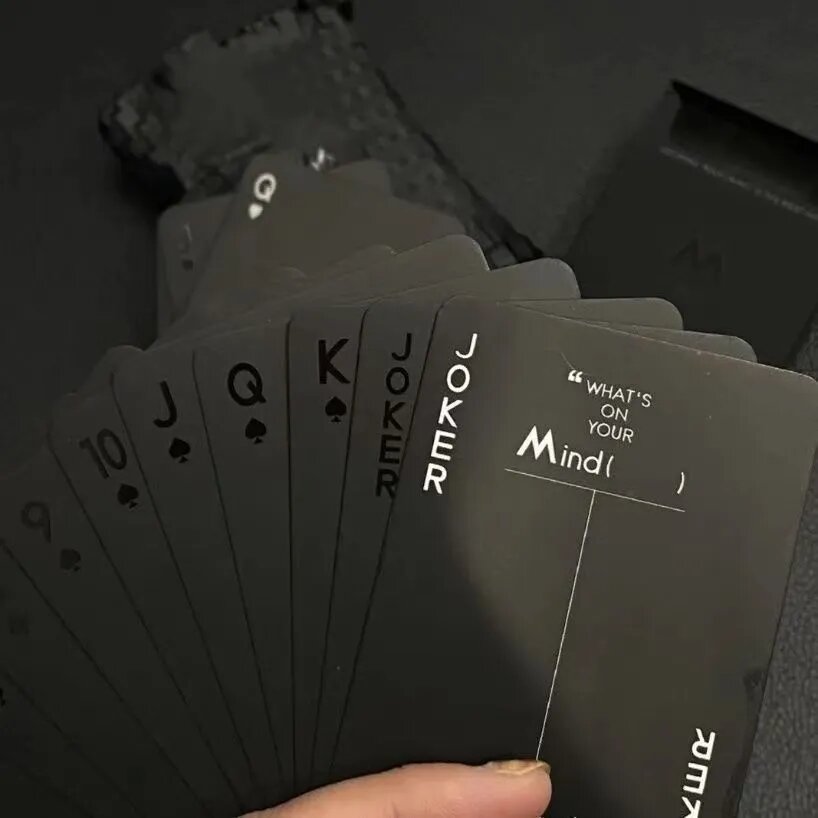 Черные игральные карты для покера 52 карты из металла, для фокусов. M Stand — фото 1