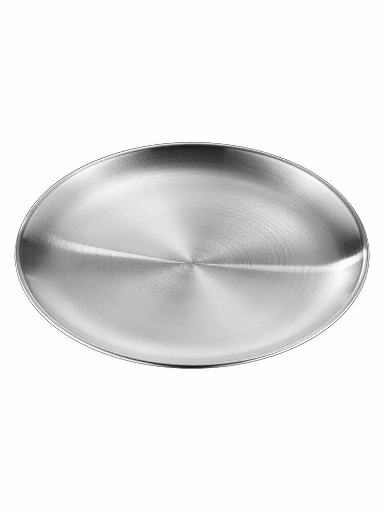 Блюдо Ляган, 1 шт, Нержавеющая сталь Серебро, диаметр 30 см