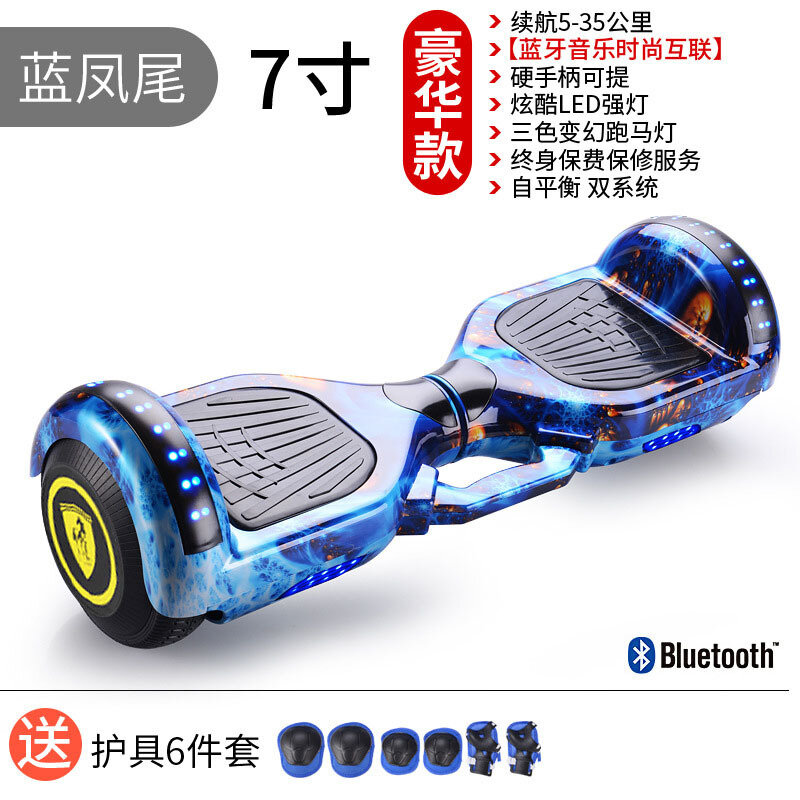 Электрический самобалансирующийся скейтборд для взрослых 10inch года, умный электрический балансировочный скейтборд с ручкой для детей 7-12 лет