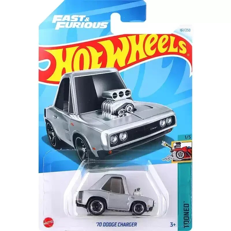 Hot Wheels 70 Dodge Charger, серый, 161A