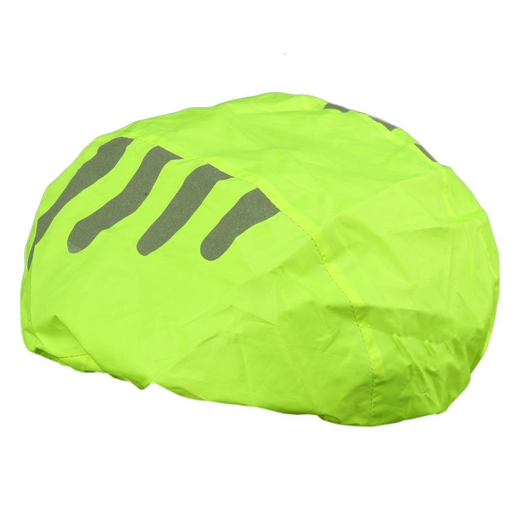 Чехол для шлема велосипедиста водонепроницаемый с отражателями, Fluorescent Yellow