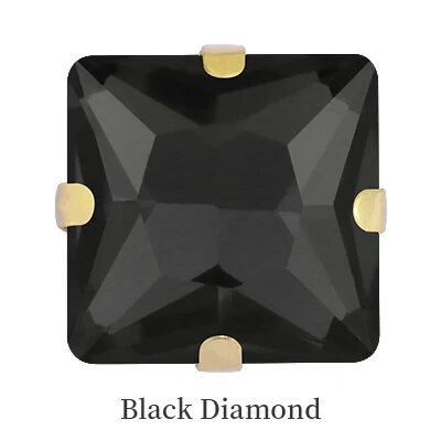 Черные камни Black diamond 14 мм, 20 шт.
