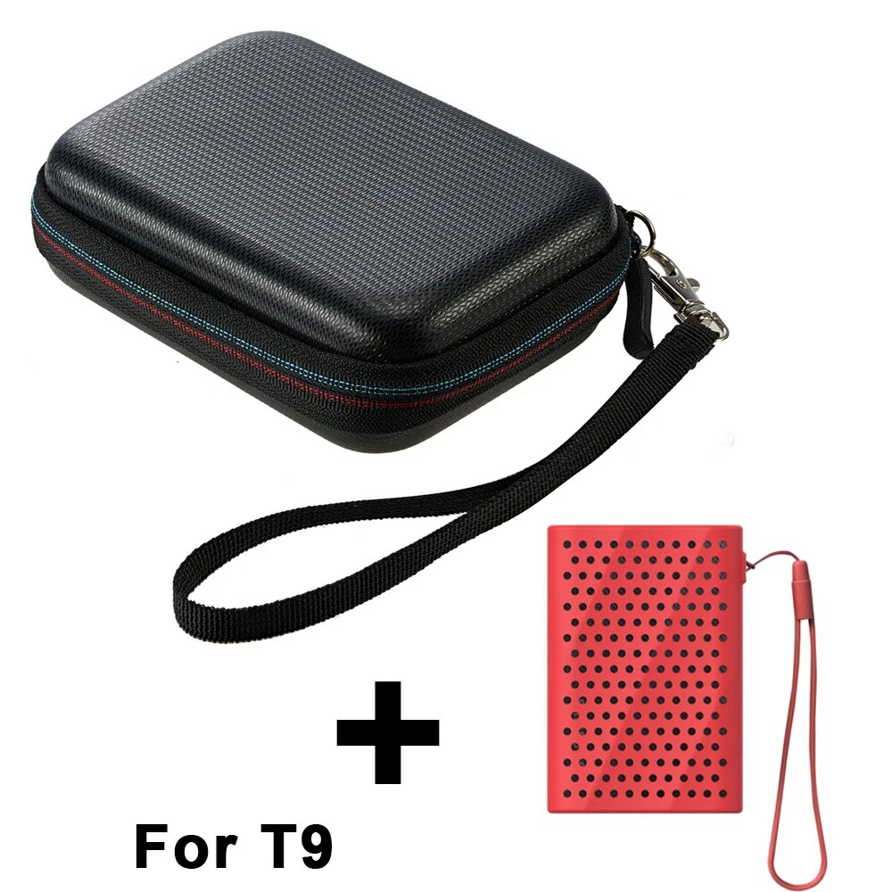 Двойной защитный чехол Ryintic для Samsung T7/T7 Touch/T7 Shield/T9 SSD For T9 Black Red