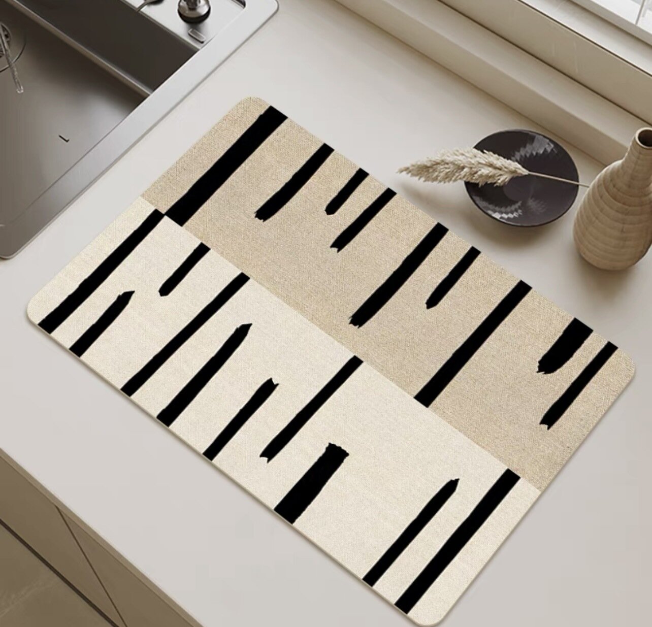 Технологичный кожаный дренажный коврик для кухонной столешницы, впитывающий воду, маслостойкий, водонепроницаемый, грязеотталкивающий, для смесителя, раковины, обеденного стола