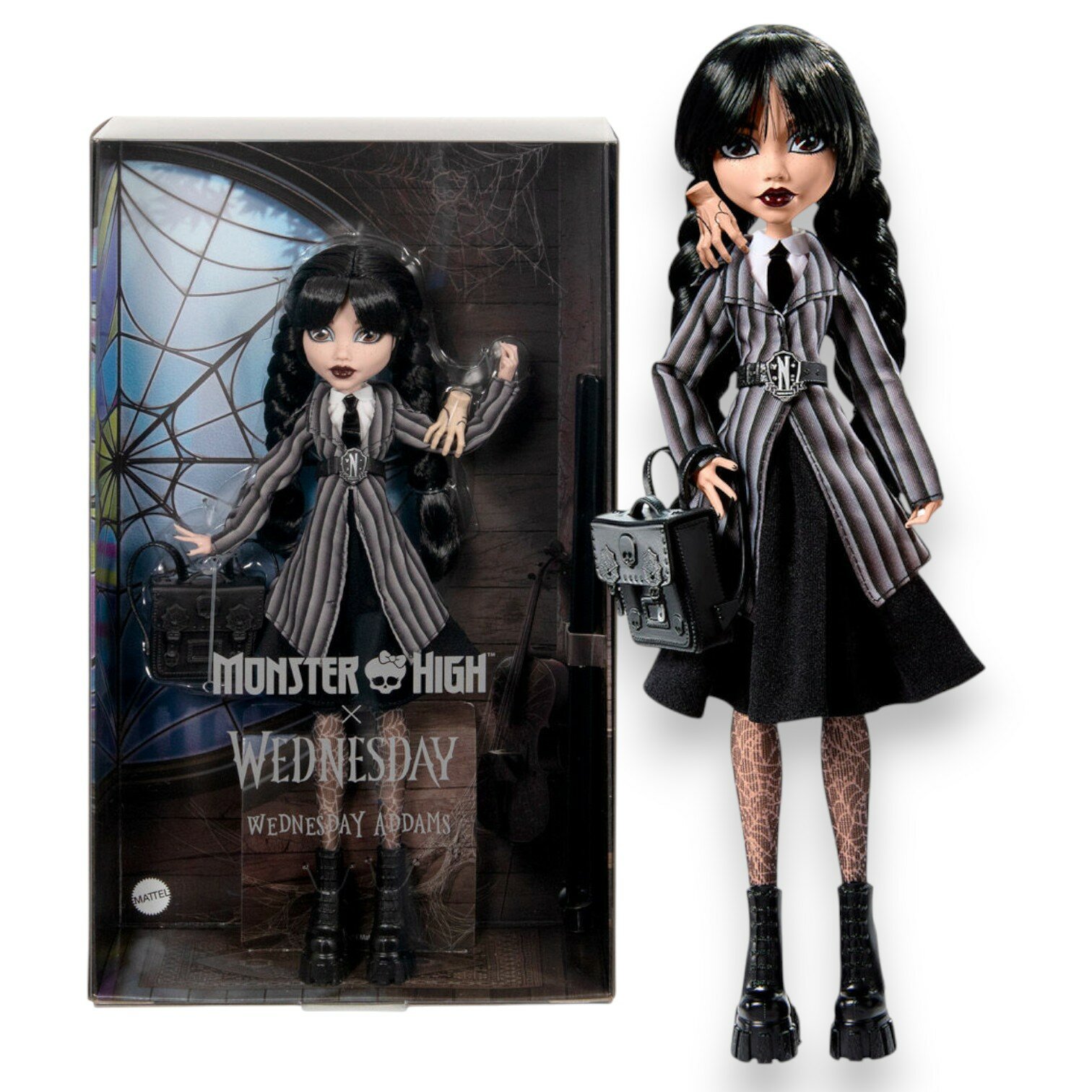 Фигурка коллекционная Уэнсдей Аддамс "Monster High" 25 см от Mattel, коллекционное оригинальное издание