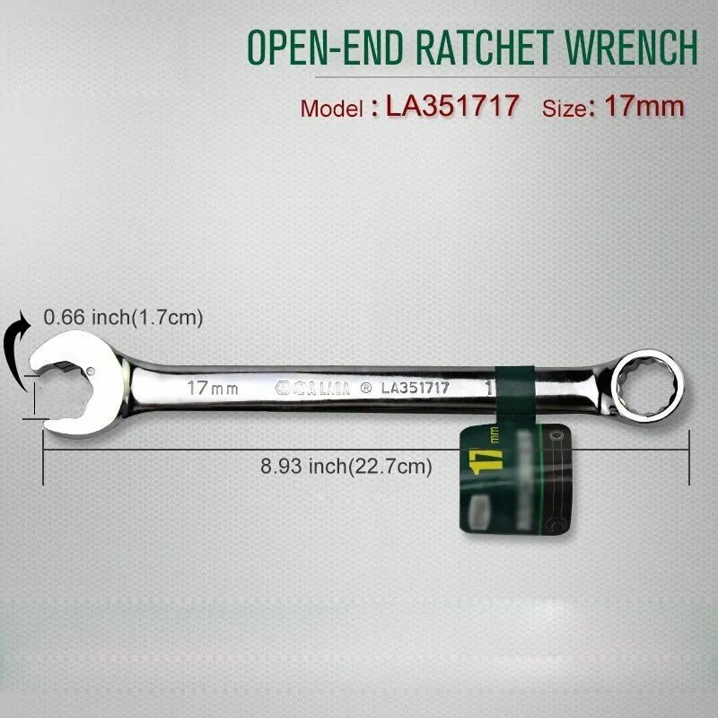 LAOA Набор ключей для автомобиля комбинированных трещоточных 17мм,1 штук, холдер