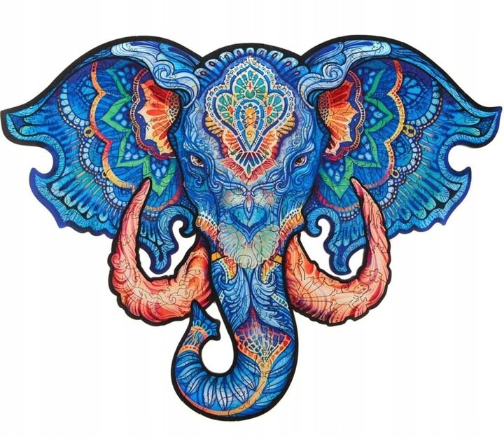 Деревянный пазл для детей и взрослых Unidragon, красочный слон,700 элементов 4640157450905