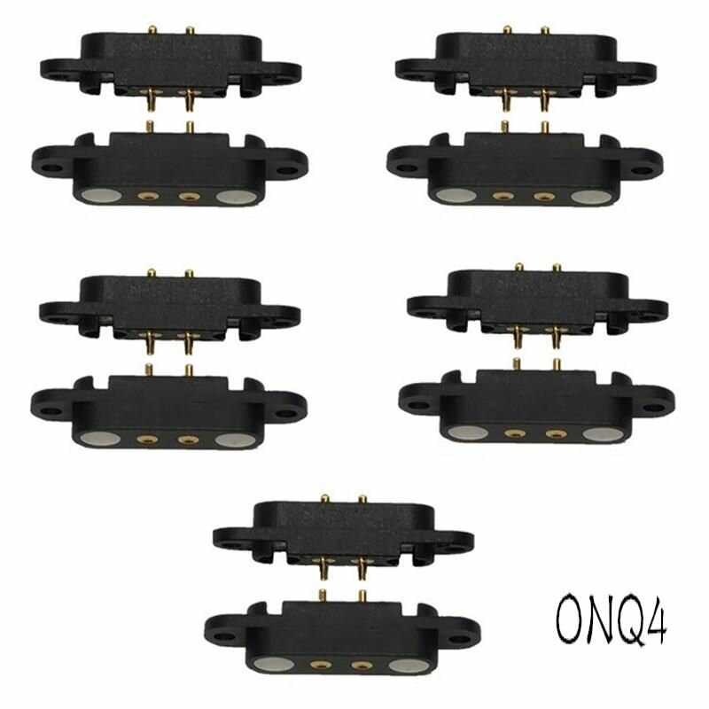 5 пар, 2-контактный магнитный Pogo Pin "папа-мама", расстояние 2,5 мм, 1,5 А, водонепроницаемый разъем совместим с зарядки аккумулятора