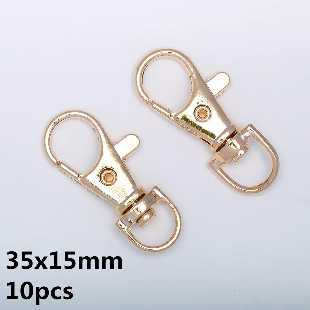 Крючки с застежкой-лобстером металлические 5 шт. kc gold 35x15mm