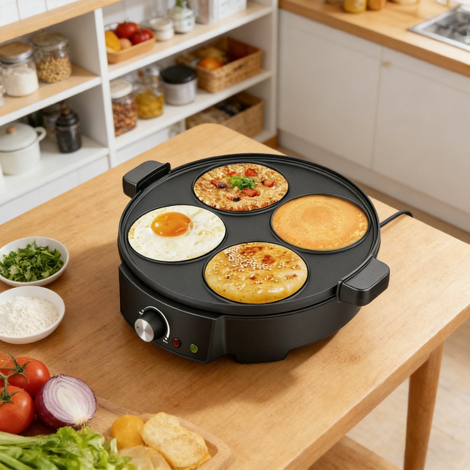 Съемная блинница 2 в 1 равномерный нагрев эргономичная ручка антипригарное покрытие