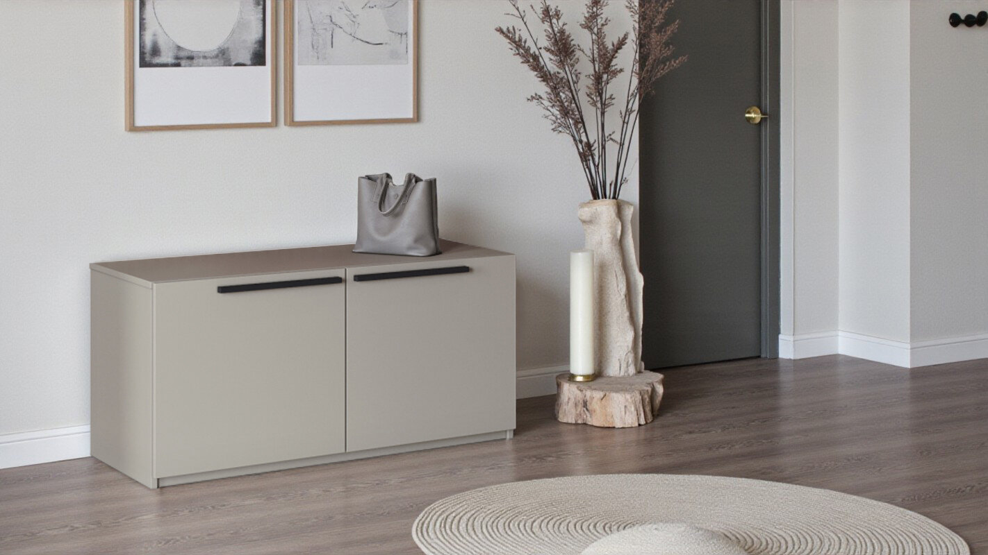 Обувница Лорена Пакс-2 Кашемир 5981 BS NEW 100x43x48 см, бежевый GOODFORM