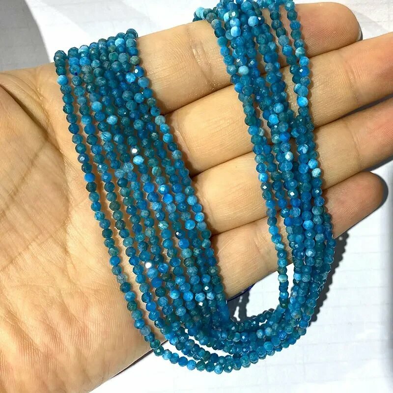 Бусины из апатита 2 мм, натуральный камень, 165-170 шт