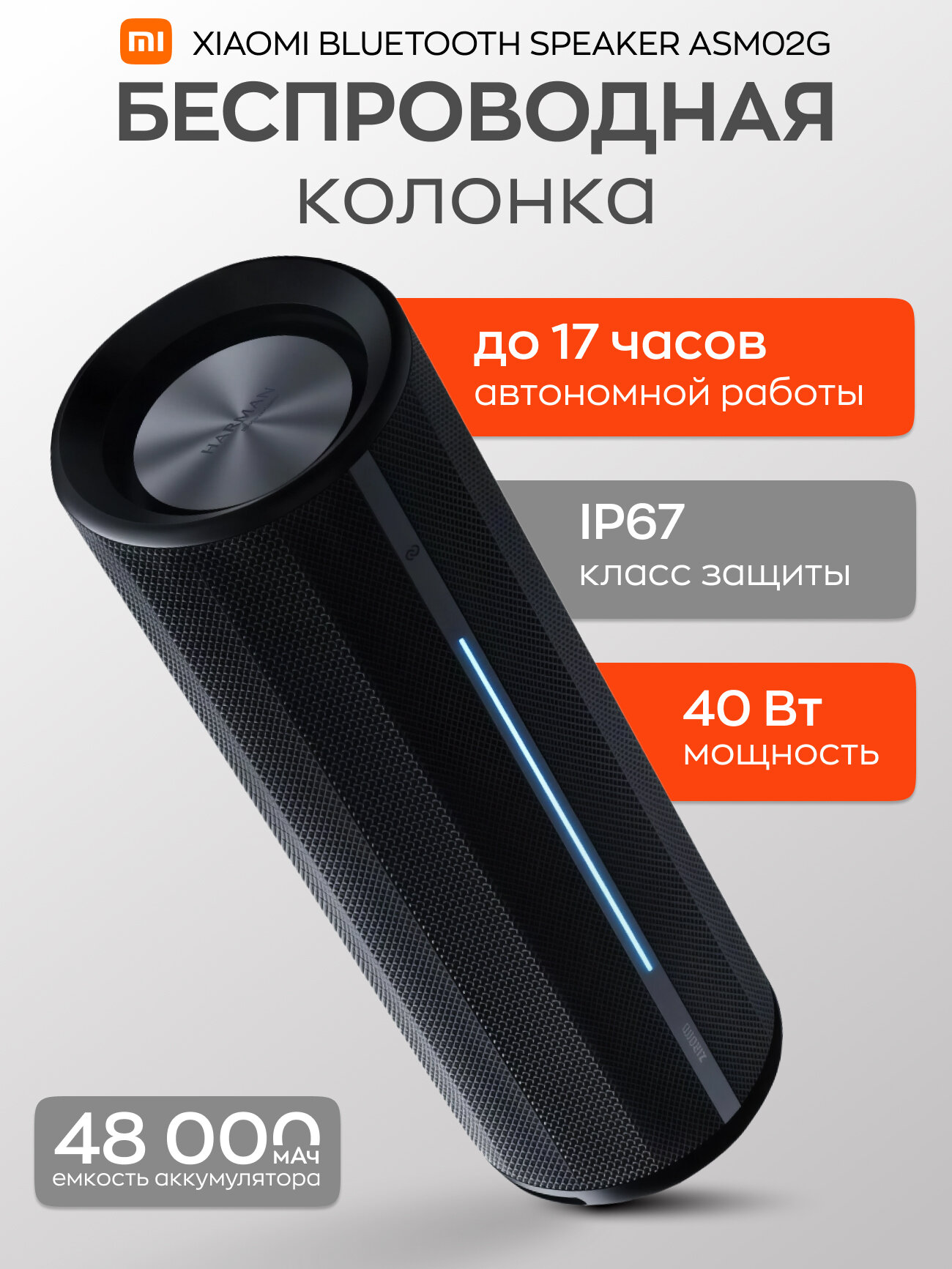 Портативная акустика Xiaomi Bluetooth Speaker ASM02G QBH4275GL