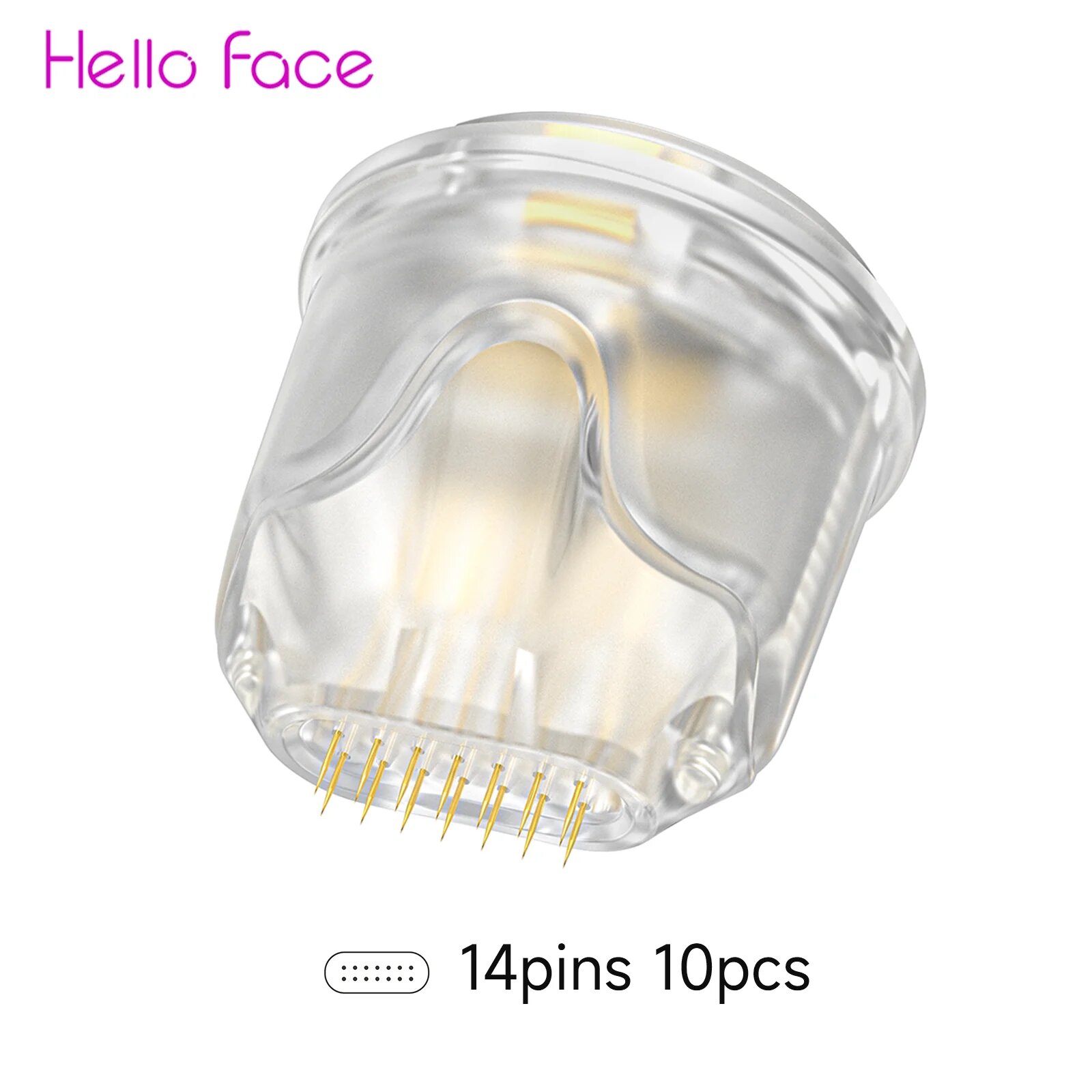 Hello Face Дерма Штамп Картриджи 14 пин 10 шт