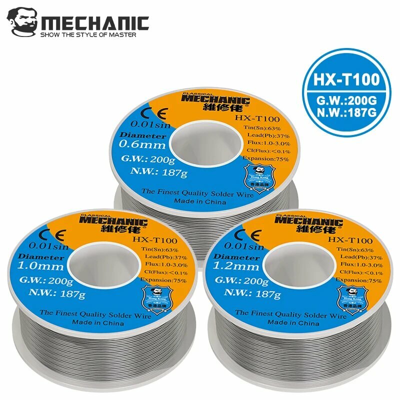 Паяльная проволока Mechanic HX-T100 200г 0.6mm