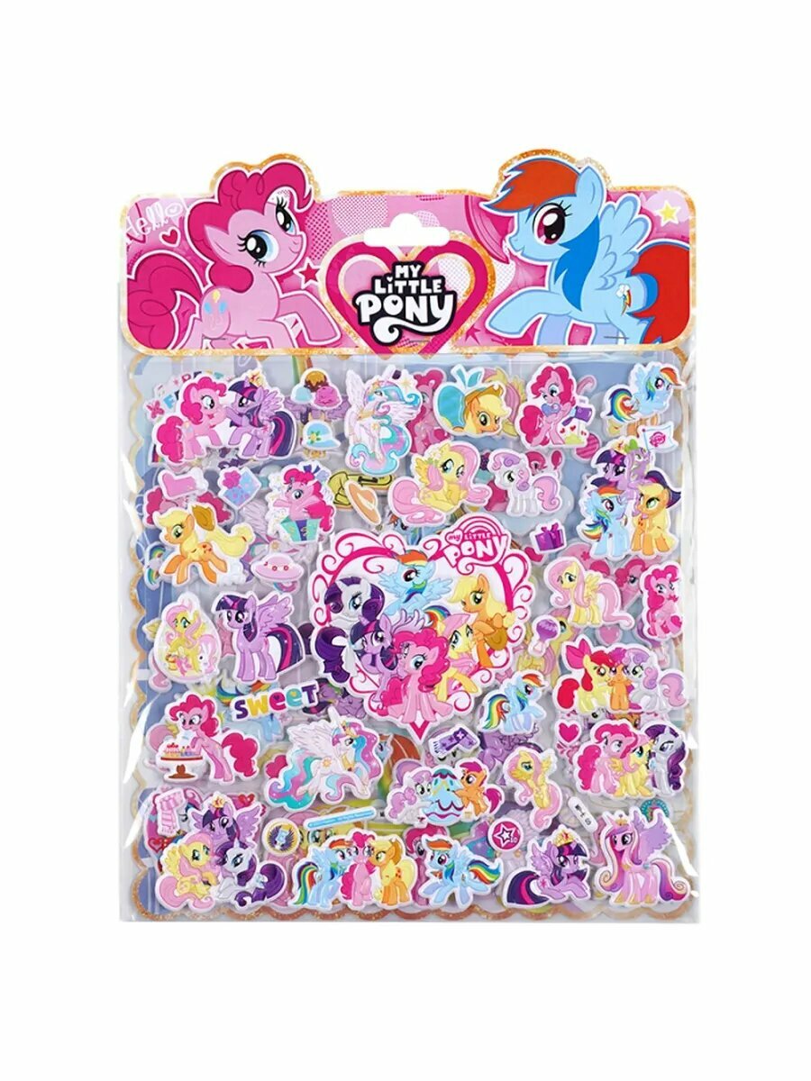 Наклейки 3D Принцесса Пони Полли большой двойной слой 05