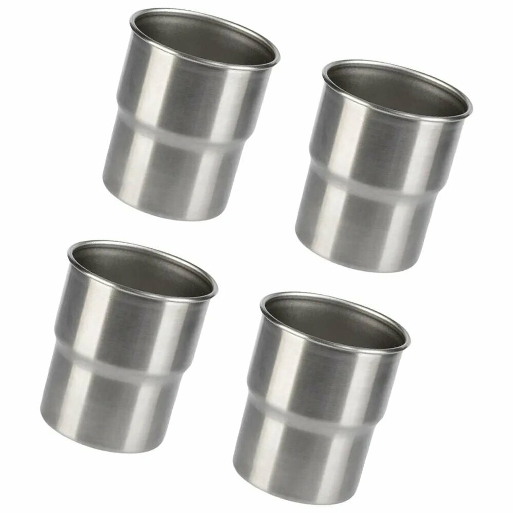 Набор из 4-х стаканов из нержавеющей стали 304 - серебро