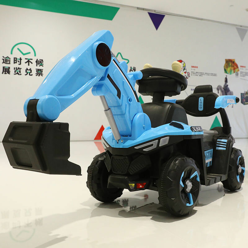 Новая детская электрическая игрушечная машина-экскаватор, катящаяся и ездящая строительная техника, большой экскаватор - самокат для детей