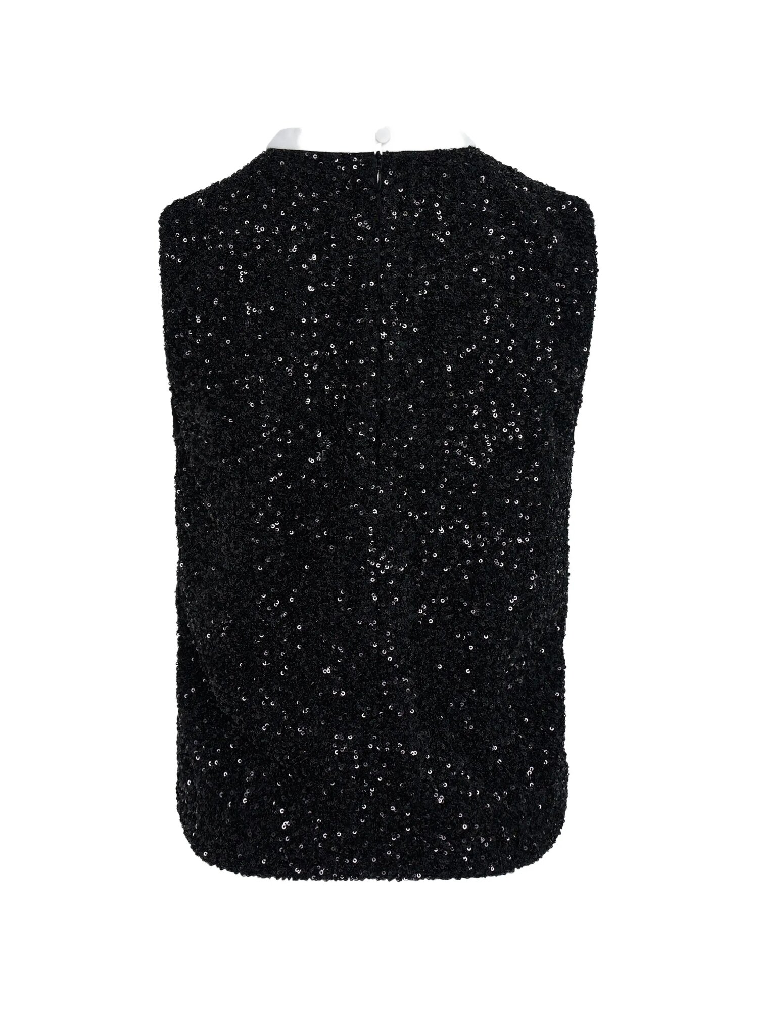 Топ N° 21 Sequins sleeveless top, размер 44, черный — фото 1