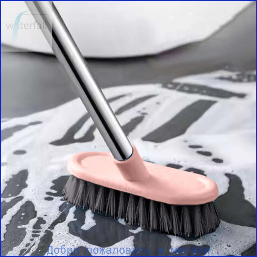 Палубная жесткая щетка шробер для уборки с черенком