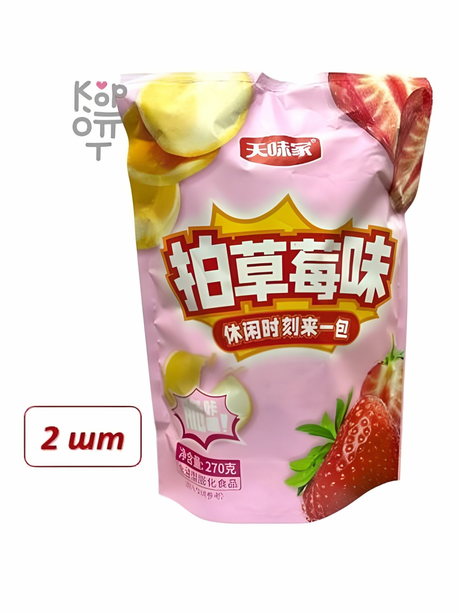 Чипсы Tianweijia со вкусом клубники 270 г. 2 шт.