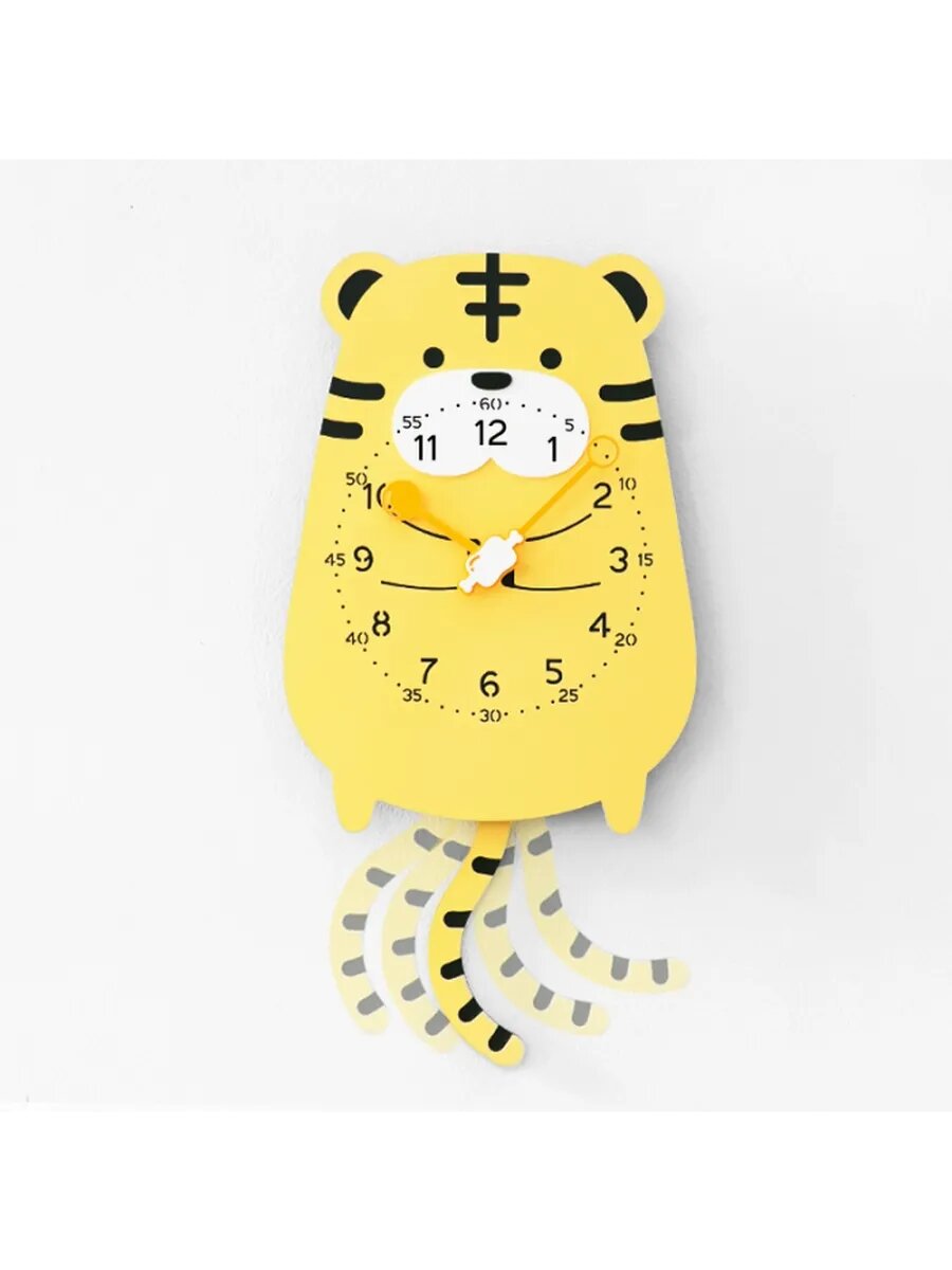 Настенные часы "Тигр", бесшумный ход, декор дома