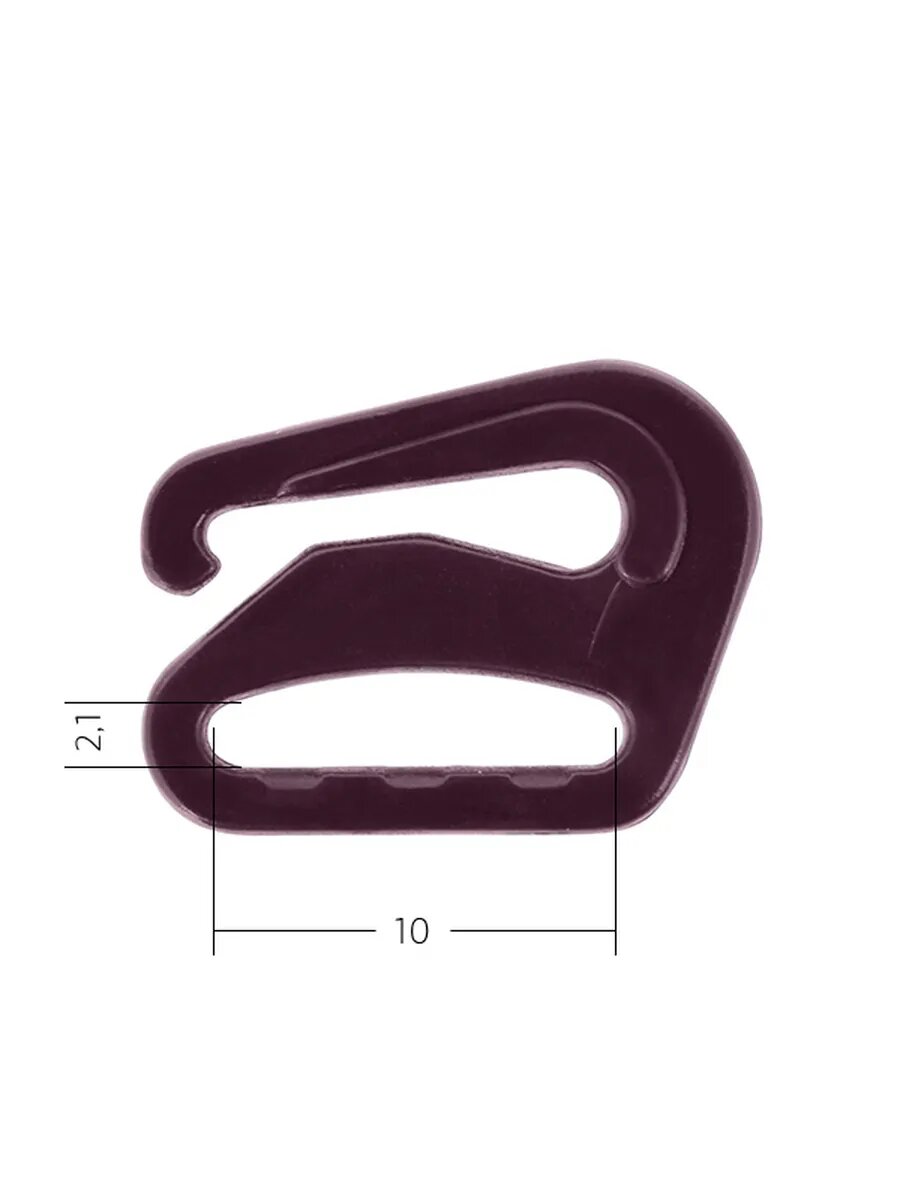 Крючок для бюстгальтера d 10 мм пластик 50 шт