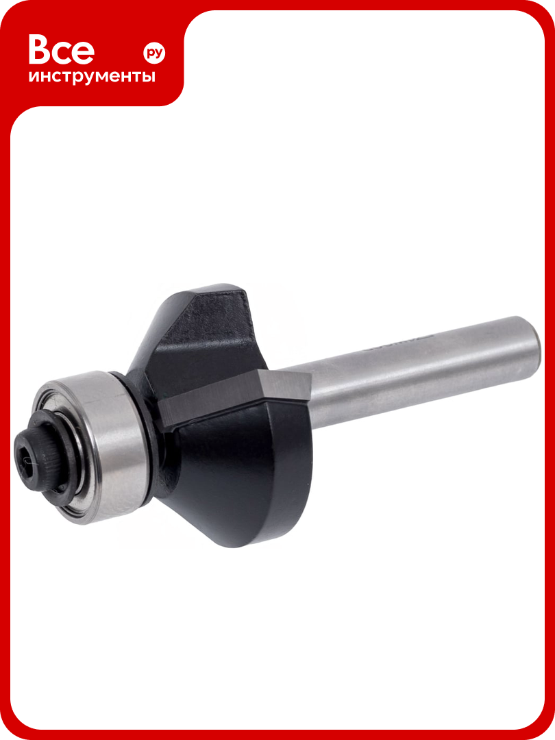 Фреза фасочная с подшипником WOODWORK угол=45 D=25 I=10 L=55 S=6mm 936.2545.06